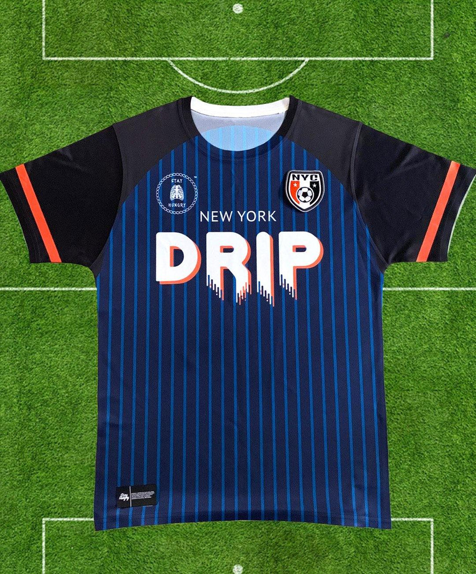 NY Drip Soccer Jersey - NYC Black/Orange/Blue